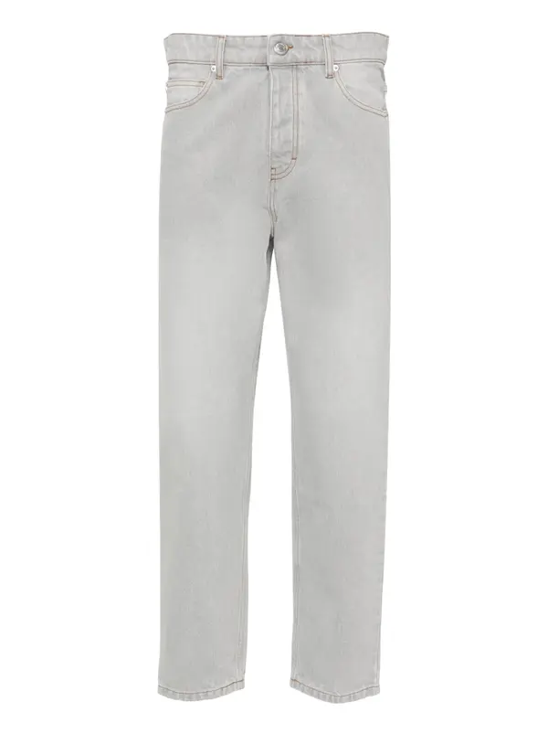 Ami Cropped Tapered Jeans - Grey