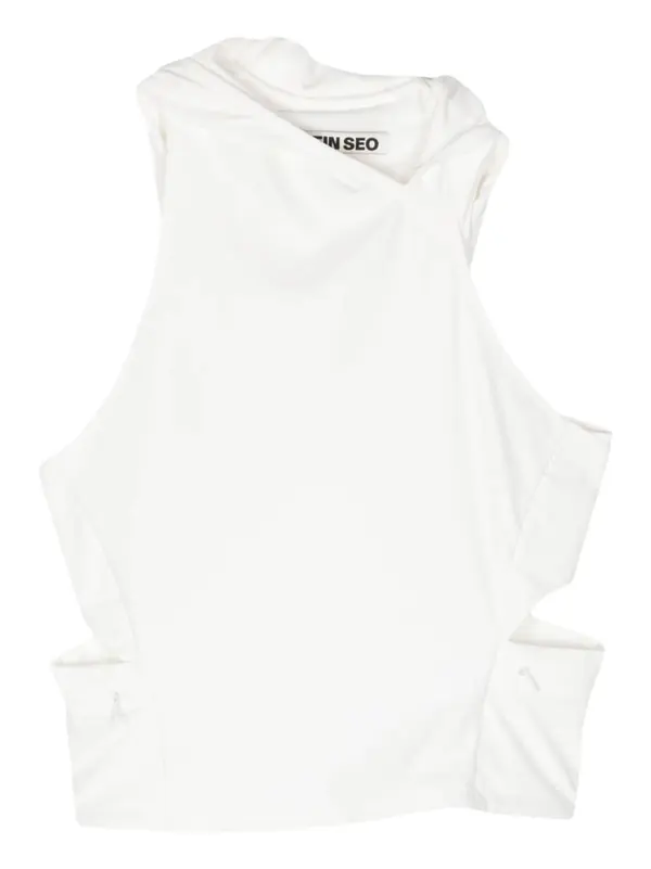 HYEIN SEO Asymmetric Cut-out Top - White