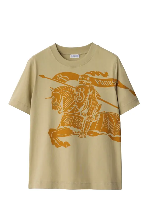 Burberry Equestrian Knight-print T-shirt - Neutrals
