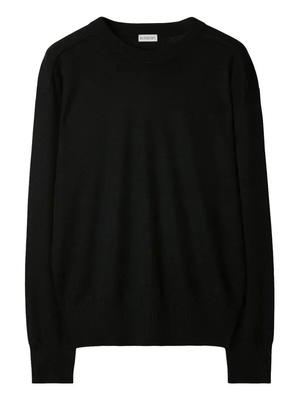 Burberry Crew-neck Wool Jumper - Black