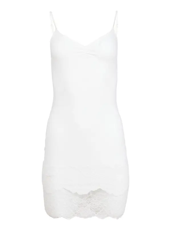 Fleur Du Mal Organic-cotton Slip Dress - White