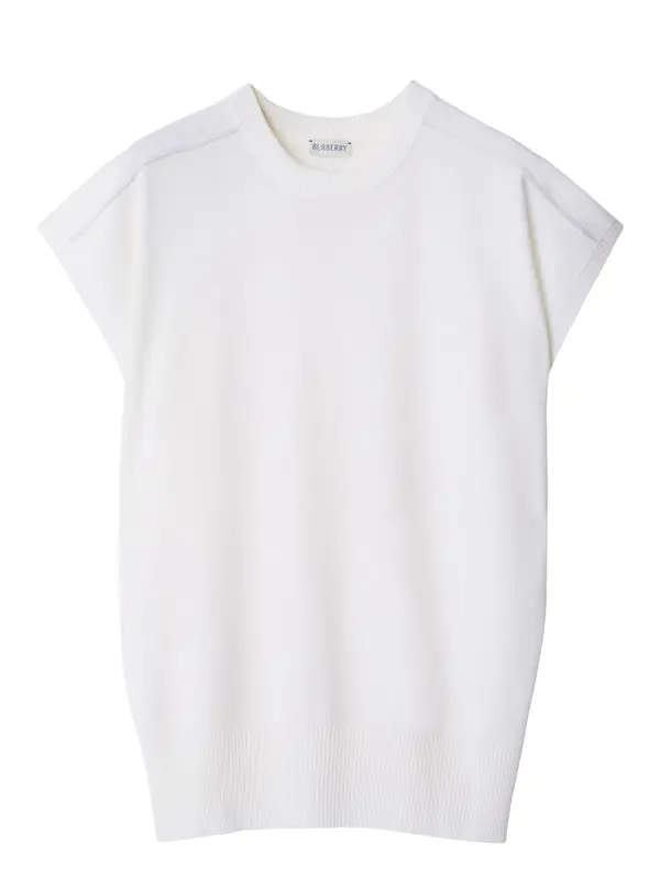Burberry Fine-knit Wool T-shirt - White