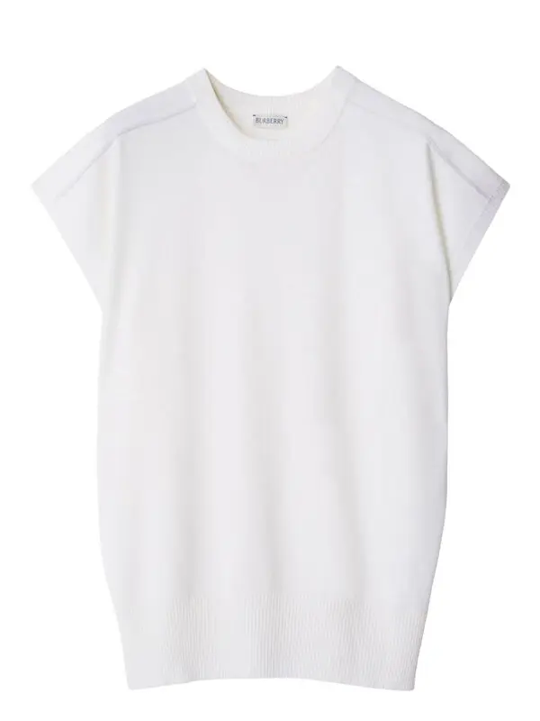 Burberry Fine-knit Wool T-shirt - White