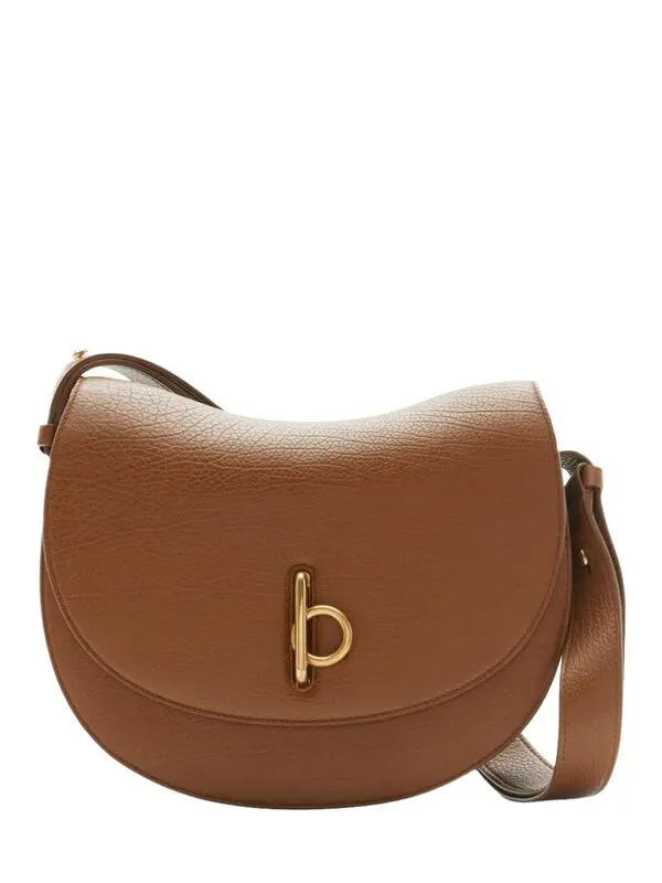 Burberry Medium Rocking Horse Leather Shoulder Bag - Brown