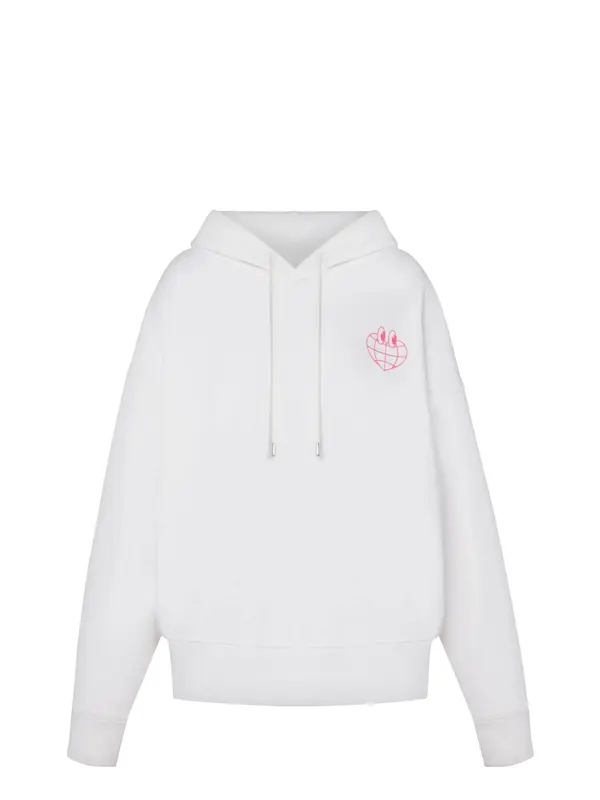 Moschino Graphic-print Cotton Hoodie - White