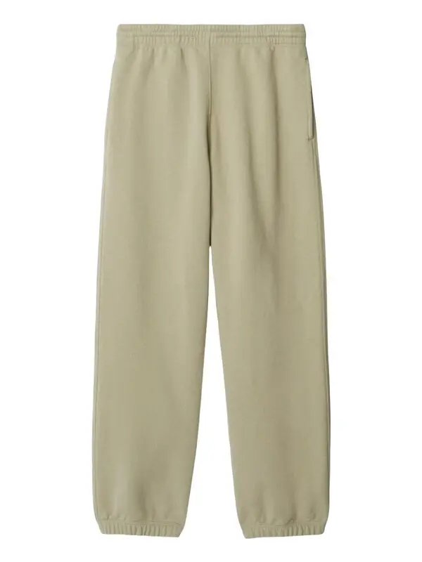 Burberry Appliqué-logo Cotton Track Pants - Neutrals