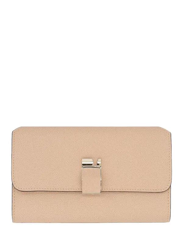 VALEXTRA Nolo Pebble-texture Leather Clutch - Neutrals