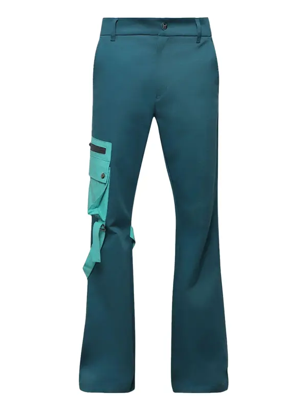MEMBERS OF THE RAGE Flared Cargo Trousers - Green