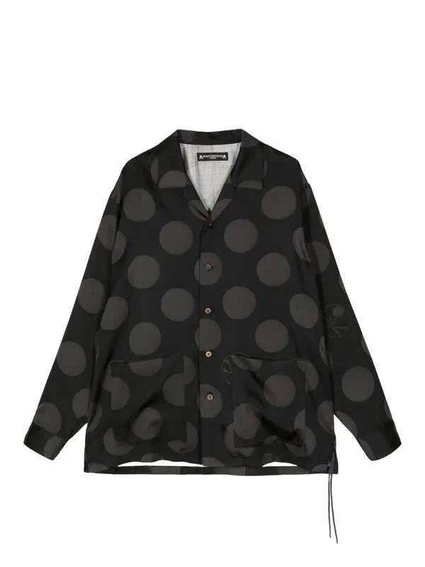 MASTERMIND WORLD Polka-dot Silk Shirt - Black