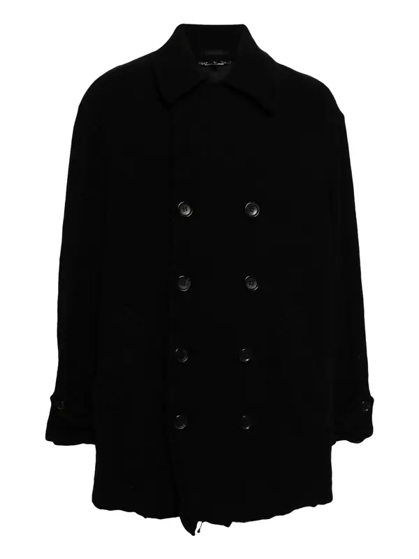 BLACK COMME DES GARÇONS Double-breasted Coat - Black
