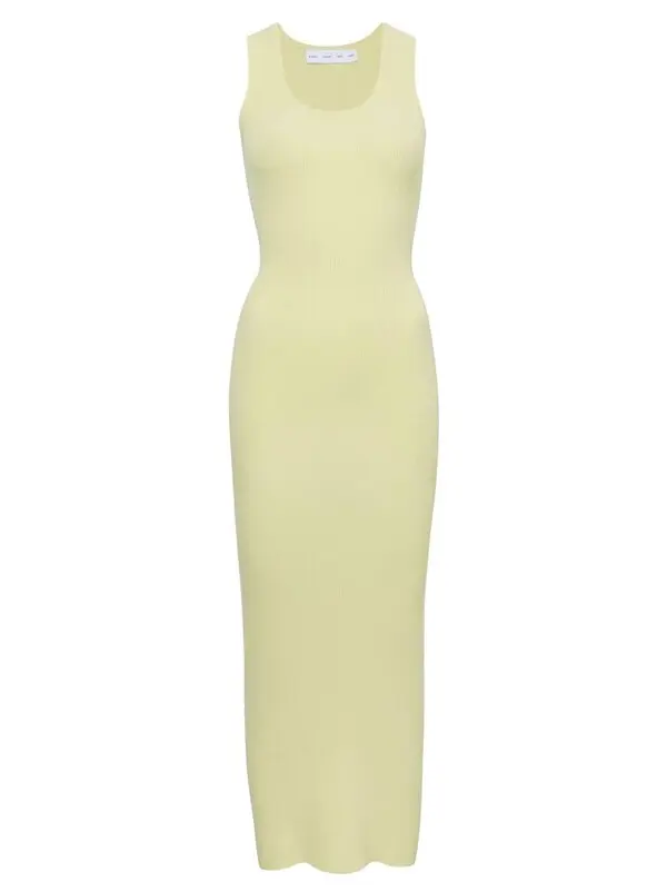 Proenza Schouler White Label Ribbed Knit Maxi Dress - Yellow