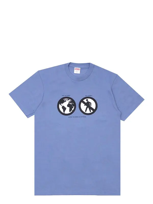 Supreme Save The Planet Tee 'slate - Blue