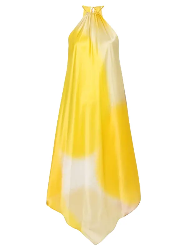 GIANLUCA CAPANNOLO Isabelle Silk Dress - Yellow