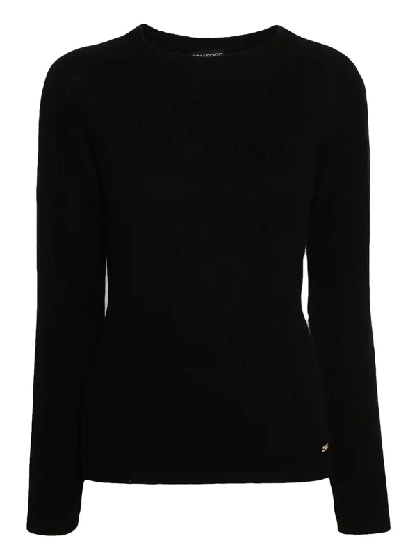TOM FORD Logo-plaque Cashmere Jumper - Black