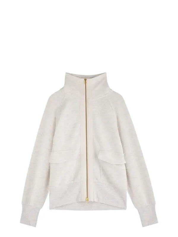 Varley Roxbury Stretch-jersey Sweatshirt - Ivory