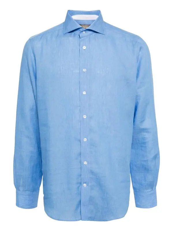 N.peal Megeve Linen Shirt - Blue