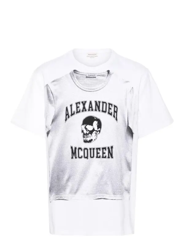 Alexander McQueen Graphic-print Cotton T-shirt - White