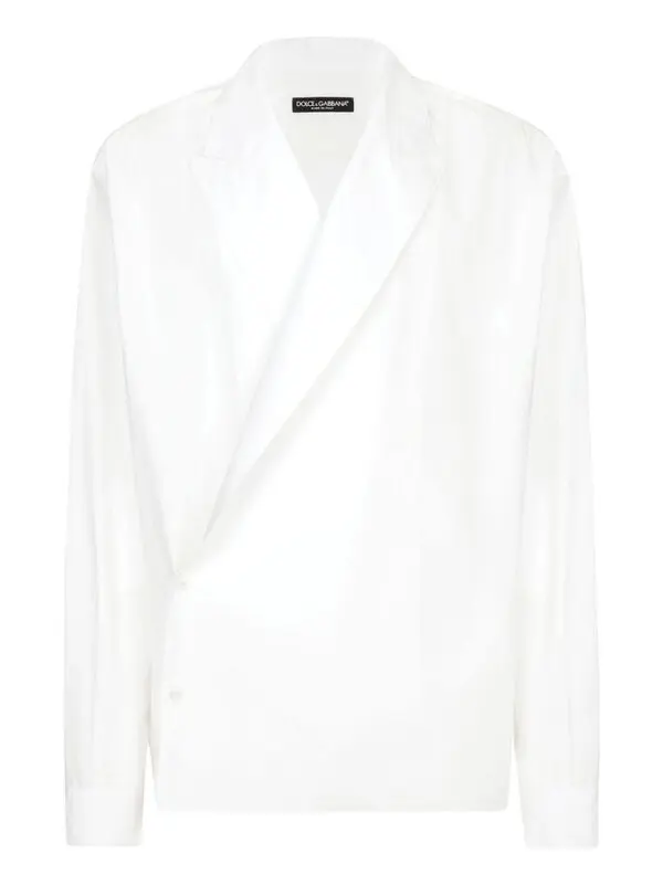 Dolce & Gabbana Cotton Wrap Shirt - White