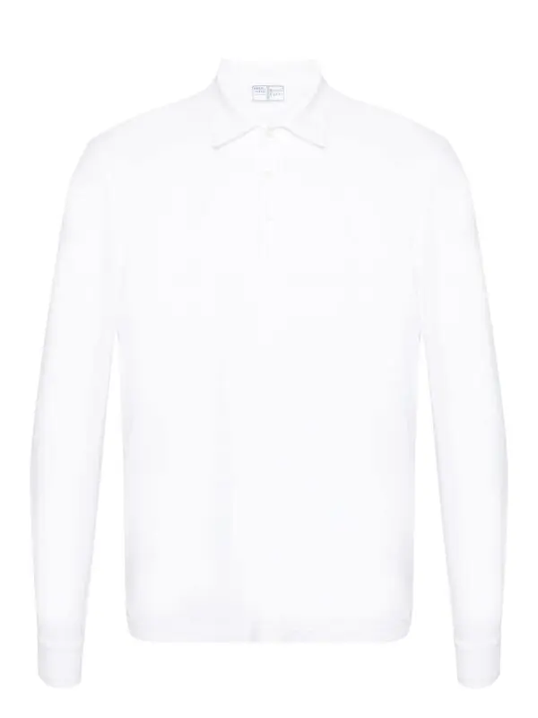 Fedeli Alby Long-sleeve Polo Shirt - White