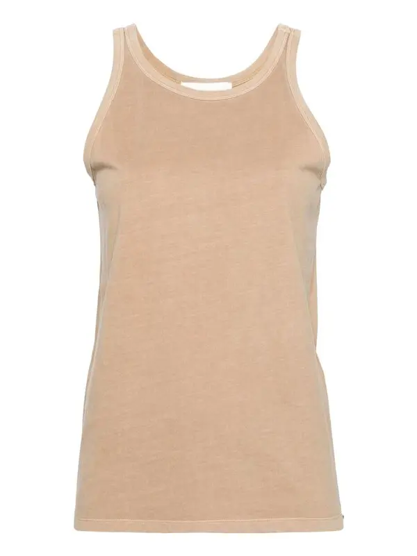 Sportmax Scoop-neck Tank Top - Neutrals