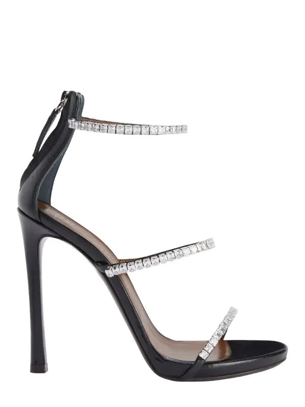 GIUSEPPE ZANOTTI 120mm Harmony Shine Crystal-embellished Sandals - Black