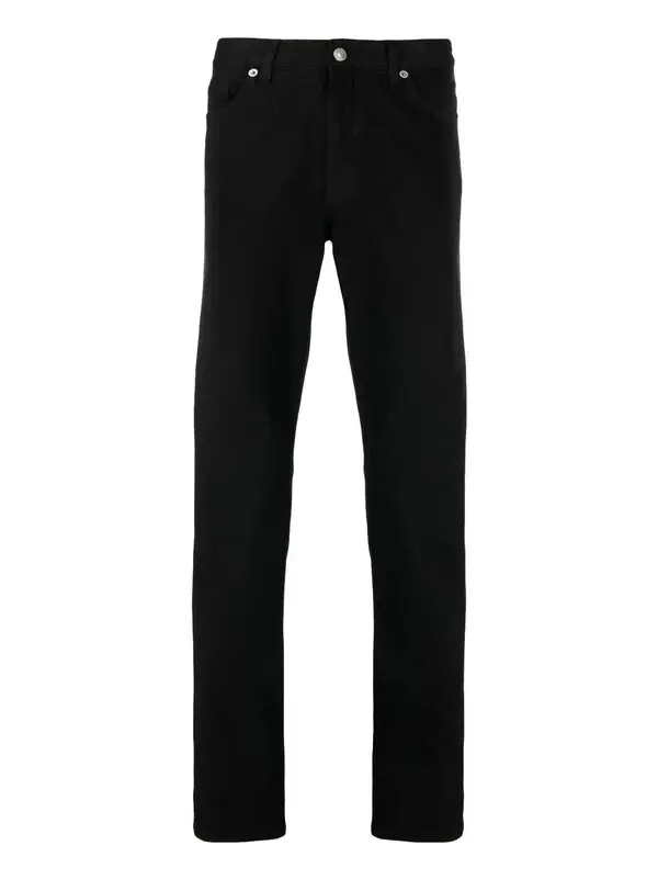 Zegna Slim-cut Gabardine Trousers - Black
