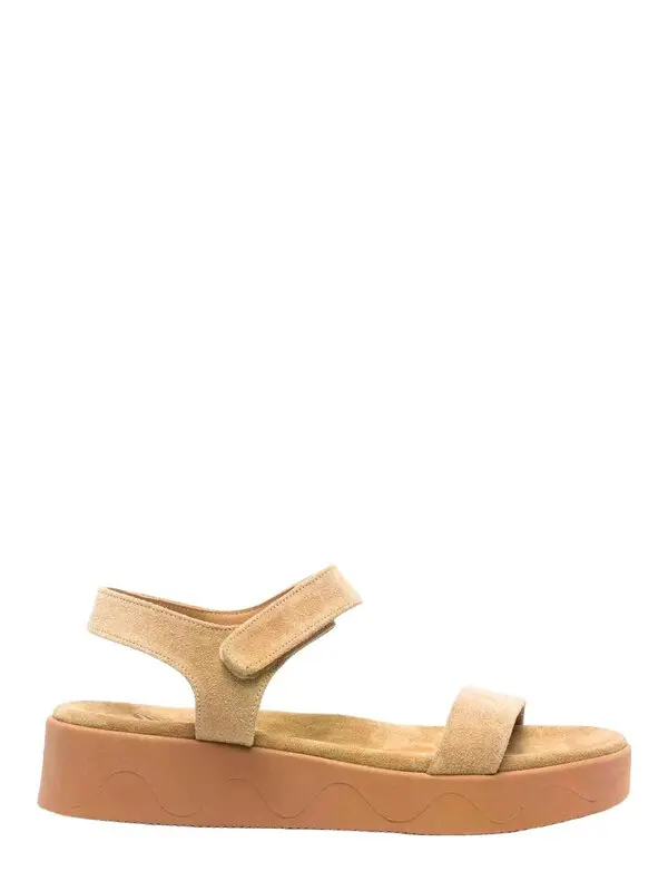ANCIENT GREEK SANDALS Salamina Suede Flatform Sandals - Neutrals