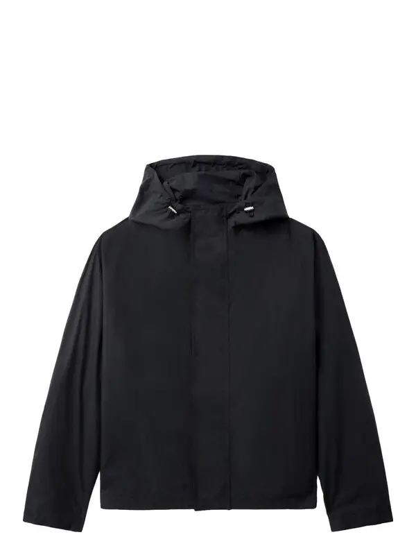 JIL SANDER Hooded Long Sleeve Jacket - Black