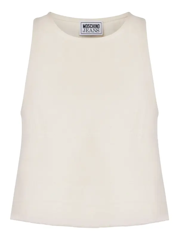 Moschino Denim Tank Top - White