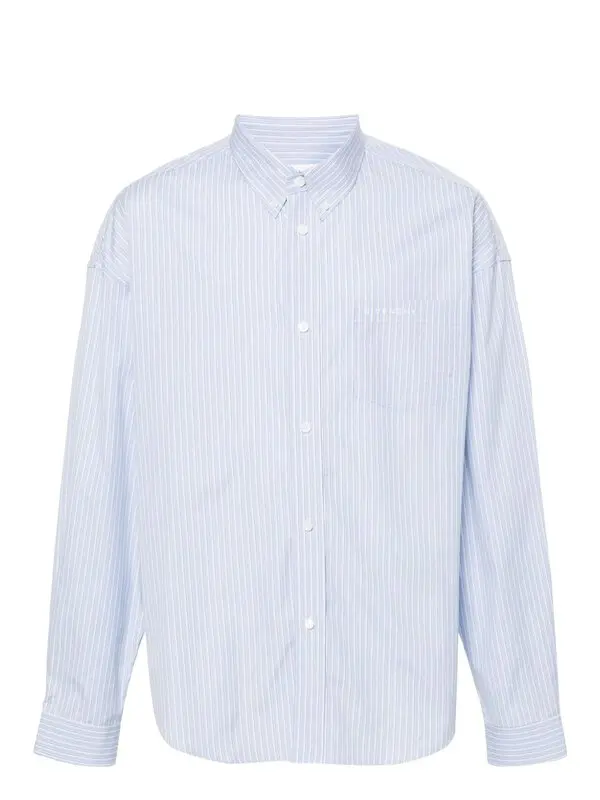 Givenchy Halo-stripe Cotton Shirt - Blue