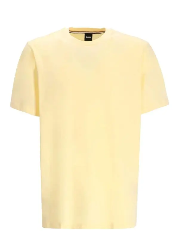 BOSS Crew-neck Cotton T-shirt - Yellow