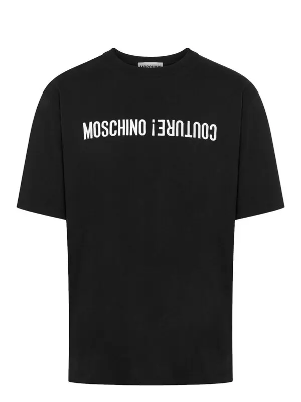 Moschino Logo-print Cotton T-shirt - Black