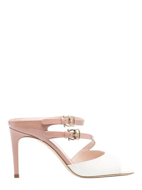 POLLINI Patent Leather Sandals - Pink