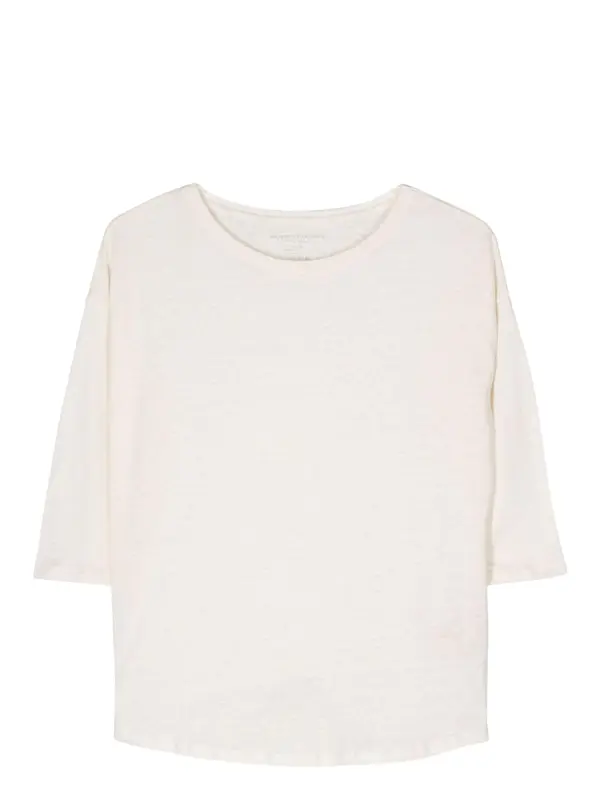 Majestic Filatures Boat-neck T-shirt - Neutrals