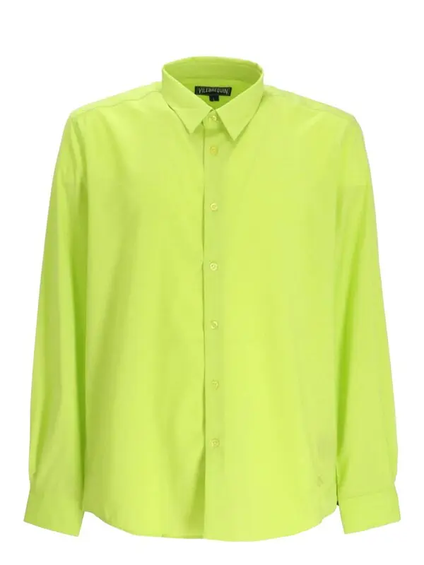 Vilebrequin Embroidered-logo Wool Shirt - Green