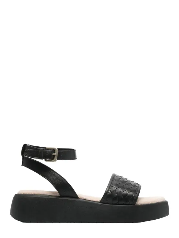 BUGATTI 45mm Kya Interwoven Leather Sandals - Black