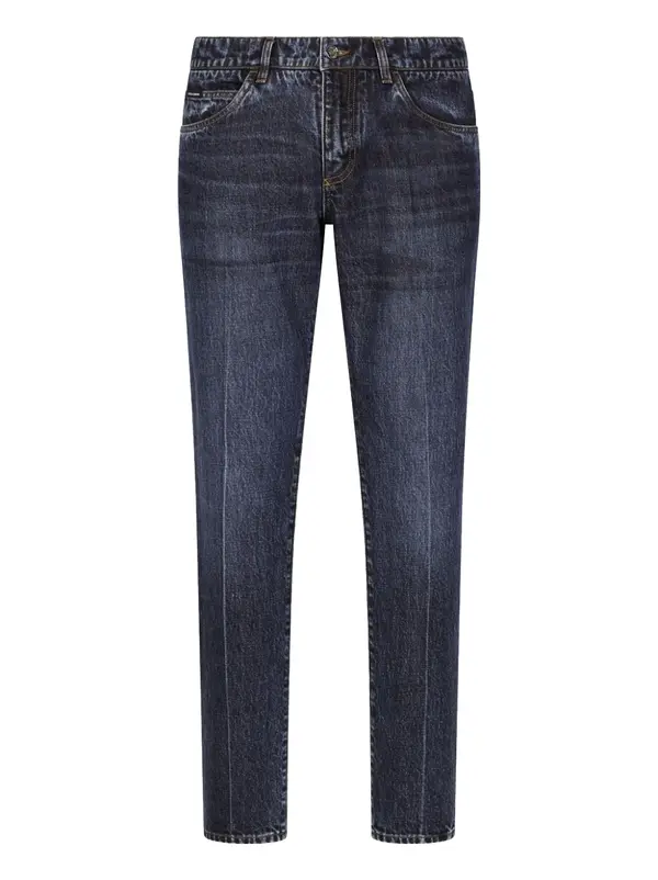 Dolce & Gabbana Mid-rise Slim-cut Jeans - Blue