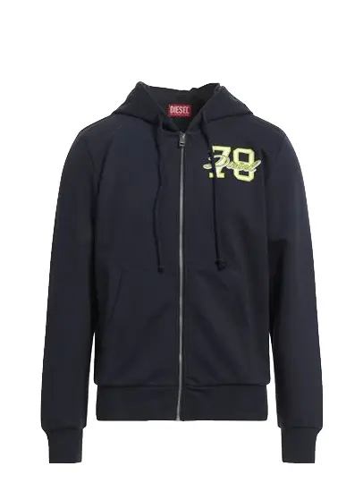 Diesel Hooded Sweatshirt With Zip Fastening - Navy