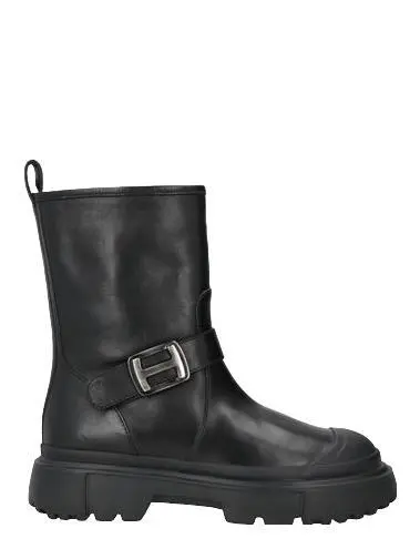 Hogan Leather Ankle Boots - Black