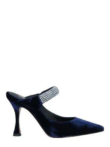 Lola Cruz Textile Mules - Blue