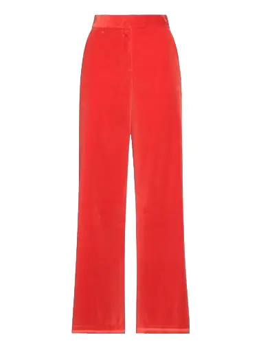 MSGM Cotton Velvet Pants - Tomato Red