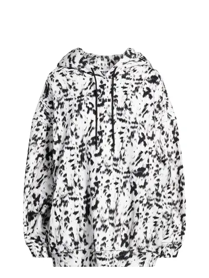 MSGM Cotton Leopard-print Sweatshirt - White