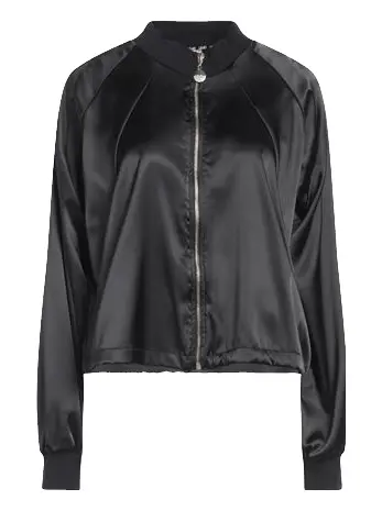 Liu Jo Bomber Jacket With Zipper Fastening And Drawstring Hem - Black