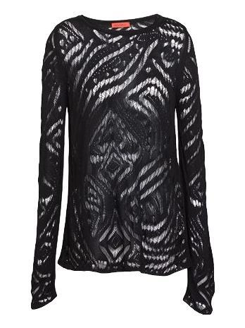 Max & Co. Crochet-knit Crewneck Sweater - Black