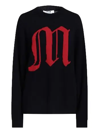 MSGM Knitted Two-tone Sweater - Blue