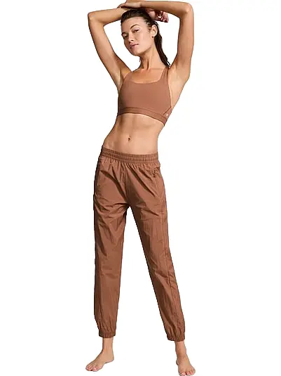 Victoria's Secret Vsx Parachute Weekend Jogger Pant - Brown