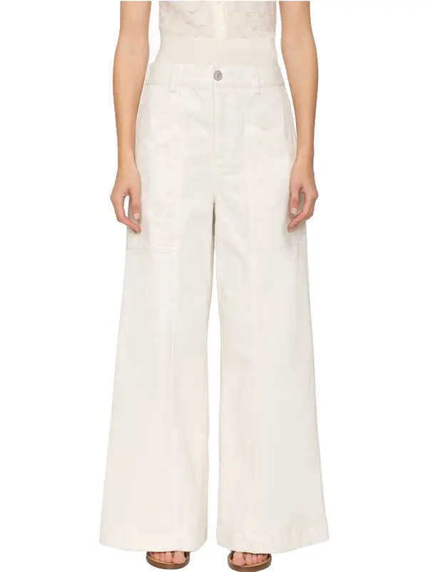 Sea Velma Wide Leg Jeans - White