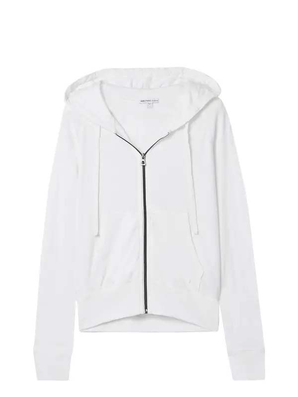 JAMES PERSE French Cotton-terry Hoodie - White