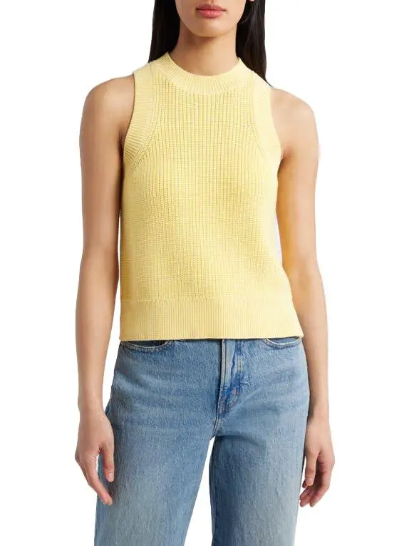 525 America 525 Demi Cotton Sweater Vest - Lemon Meringue