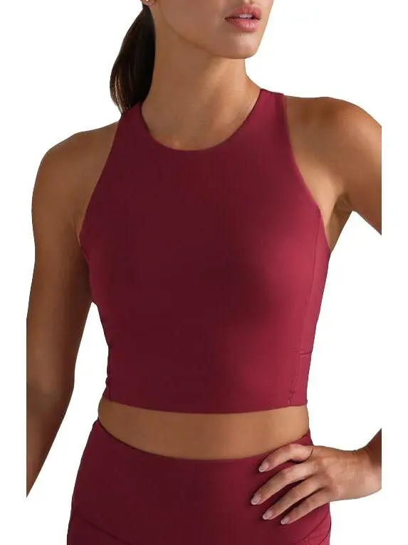 RHONE Revive Longline Bra - Cranberry